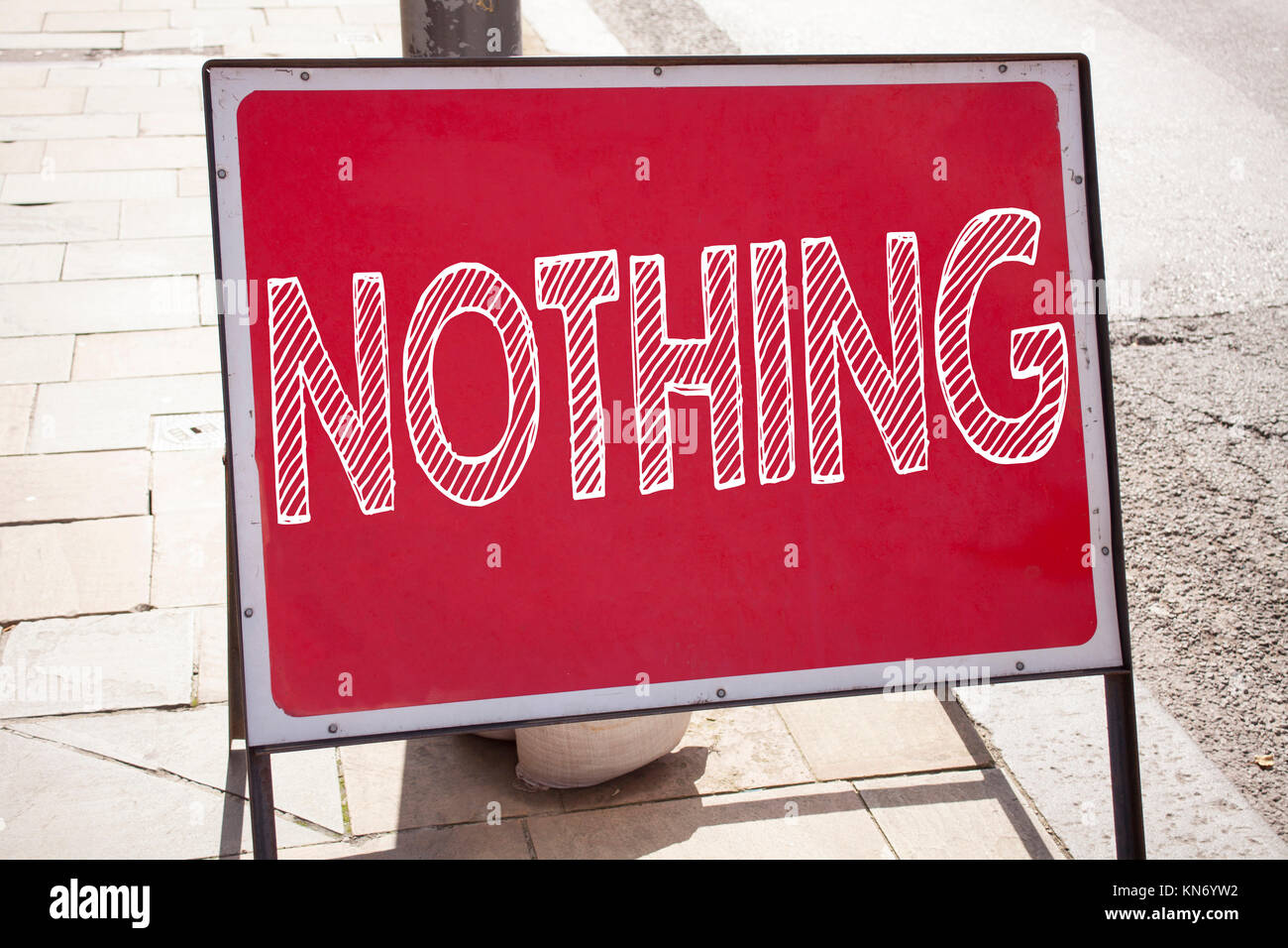 Conceptual hand writing text caption inspiration showing Nothing ...