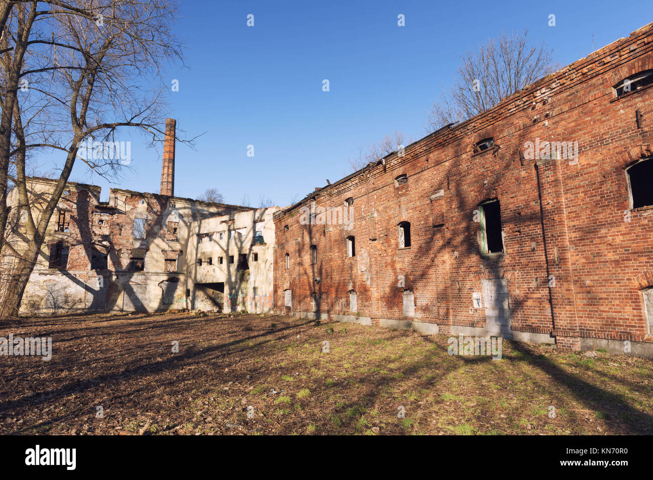 old abandoned factory, ruins Stock Photo - Alamy