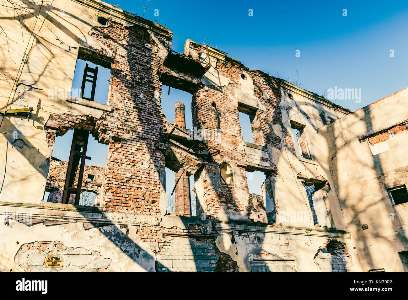 old abandoned factory, ruins Stock Photo - Alamy