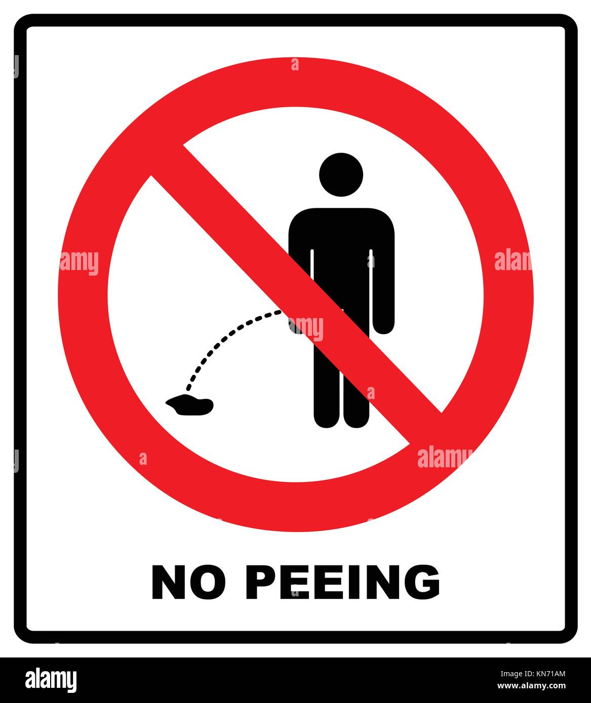 No peeing vector sign illustration isolated on white background. No ...
