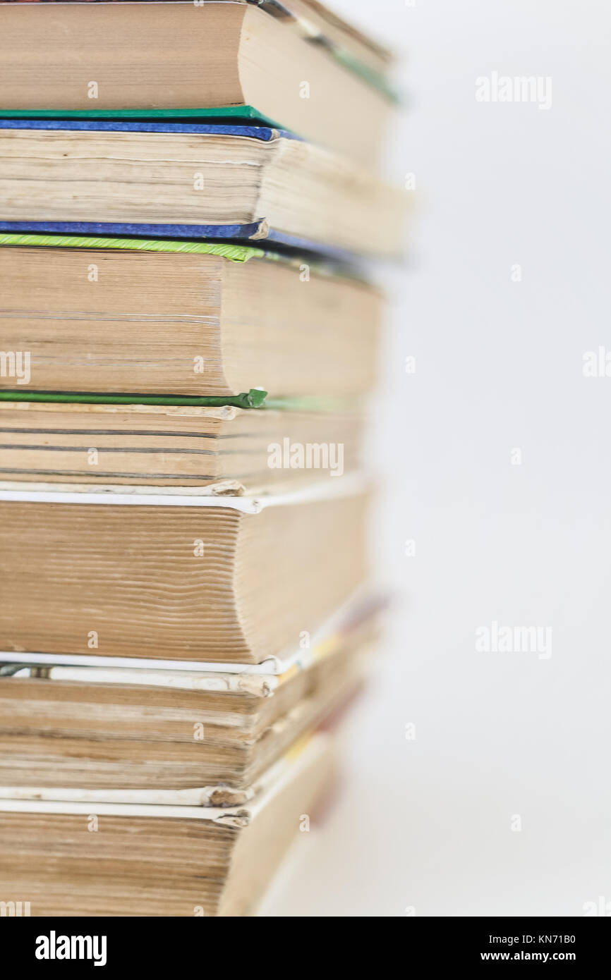 many books standing in a row isolated Stock Photo - Alamy