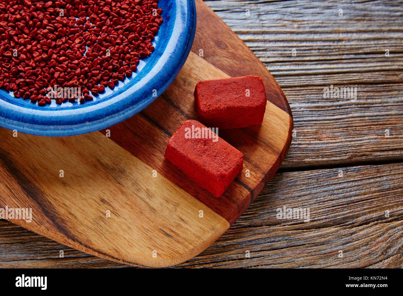 Achiote seasoning from annatto seed popular in Mexico for marinate ...