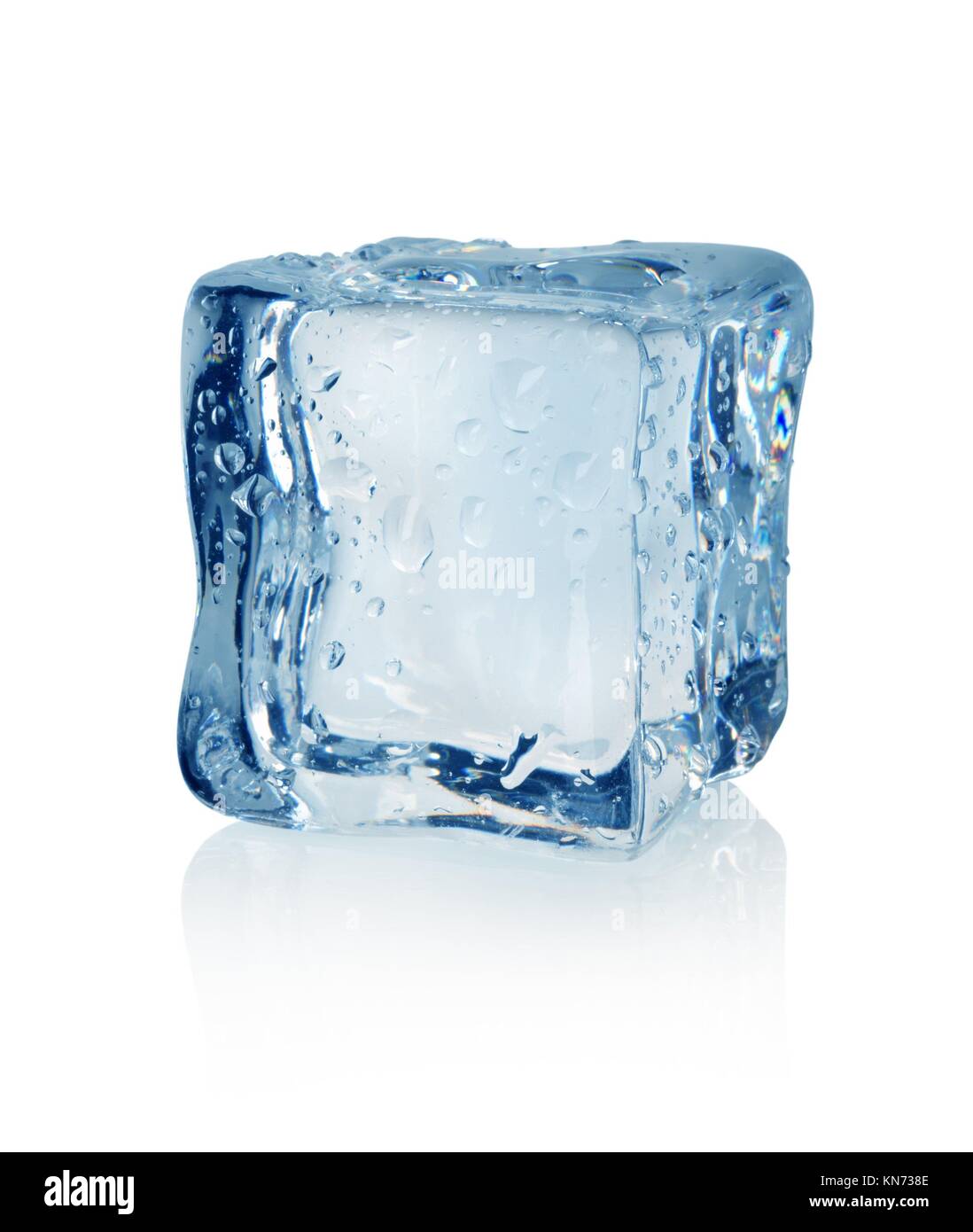 Ice cube melting, white background hi-res stock photography and images ...