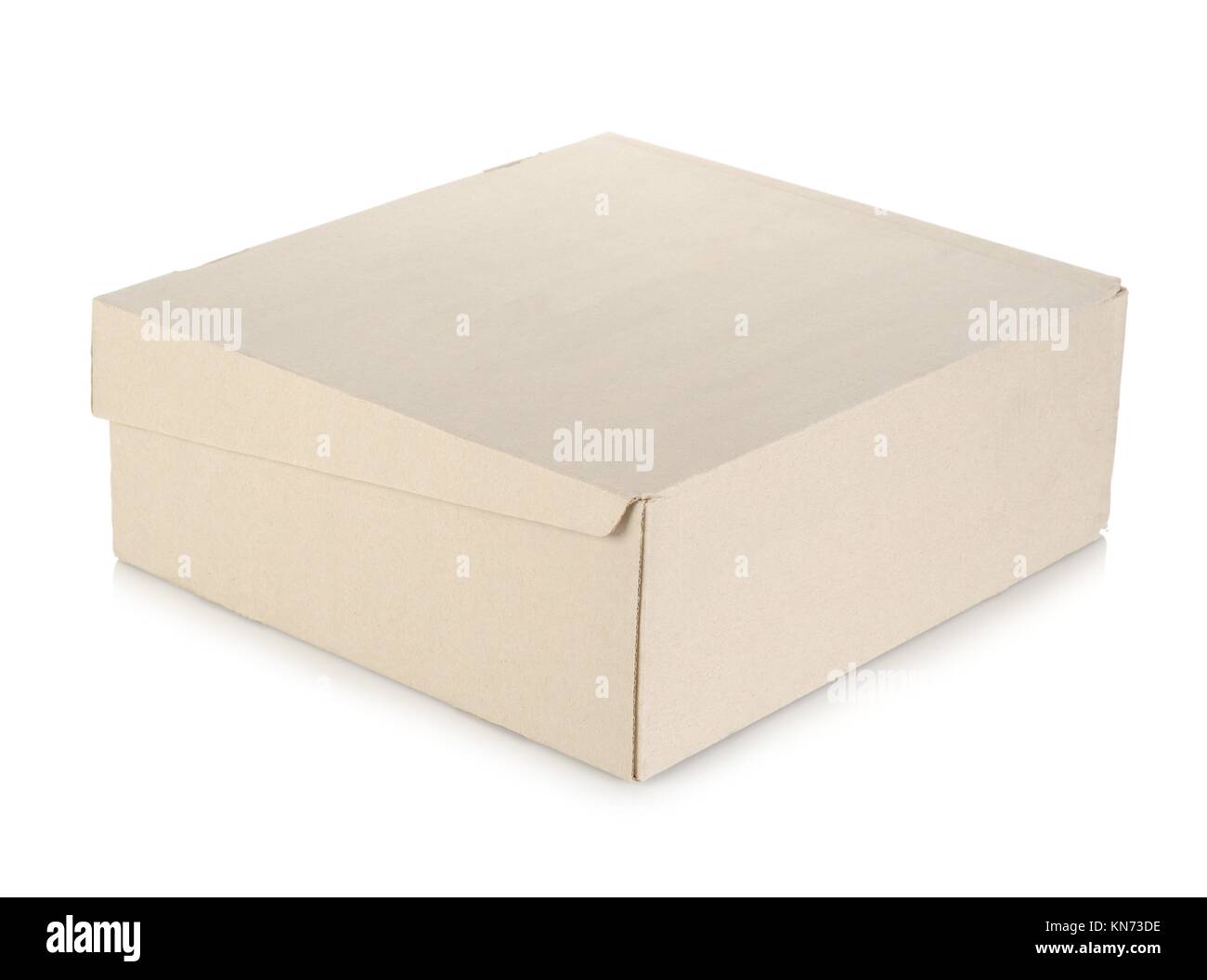 Cardboard box isolated on a white background Stock Photo - Alamy