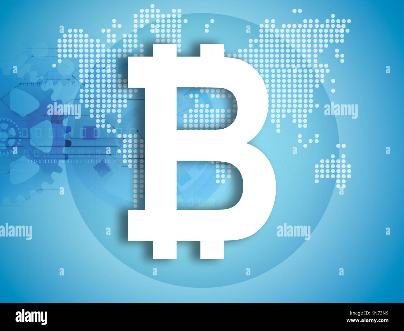 bitcoin symbol illustration Stock Photo - Alamy