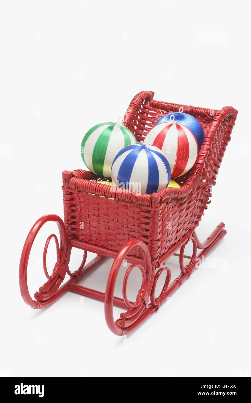 Balls in Sledge with Dropout Background Stock Photo - Alamy