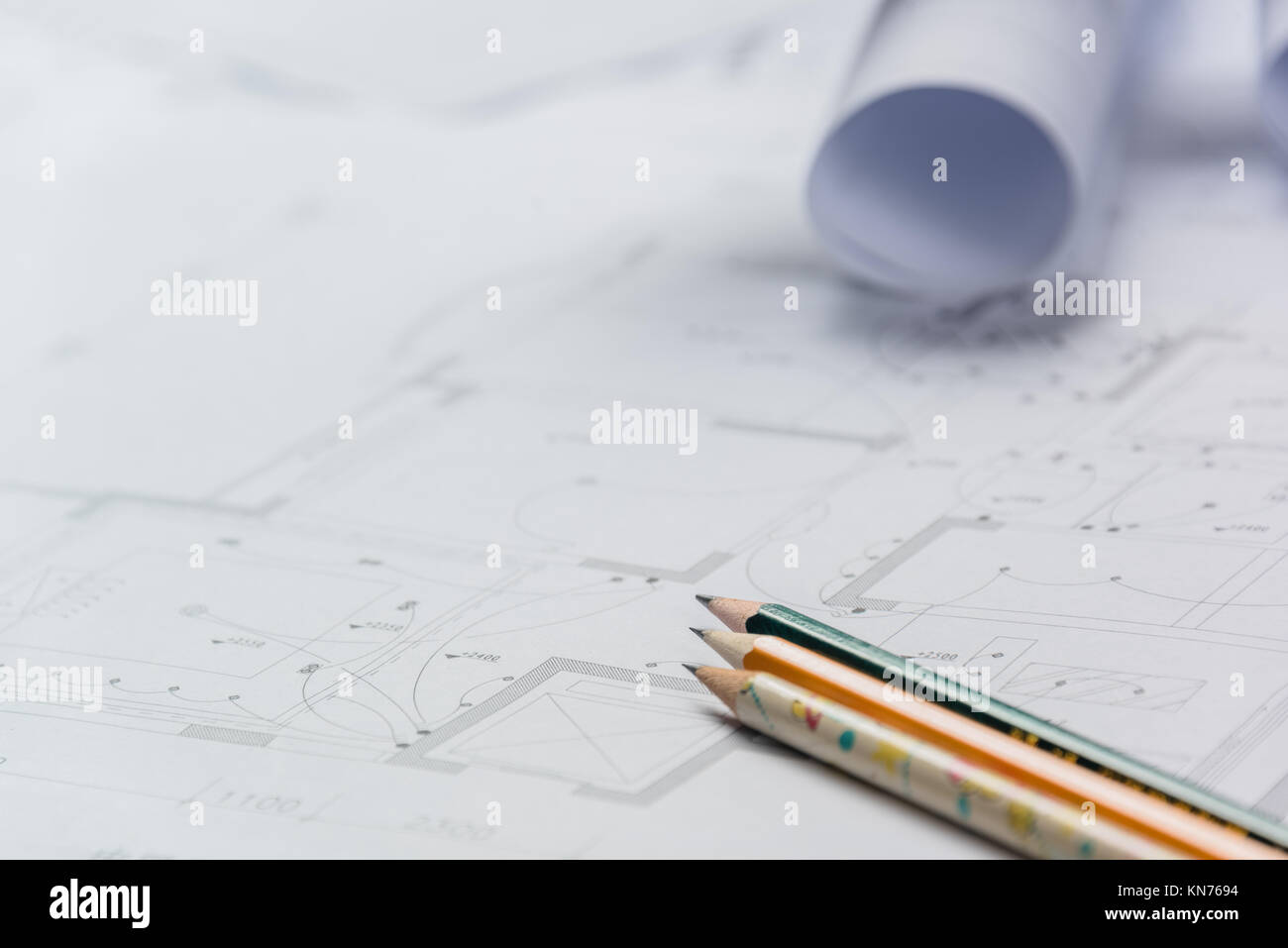 detail shot of Architectural blueprints Stock Photo - Alamy