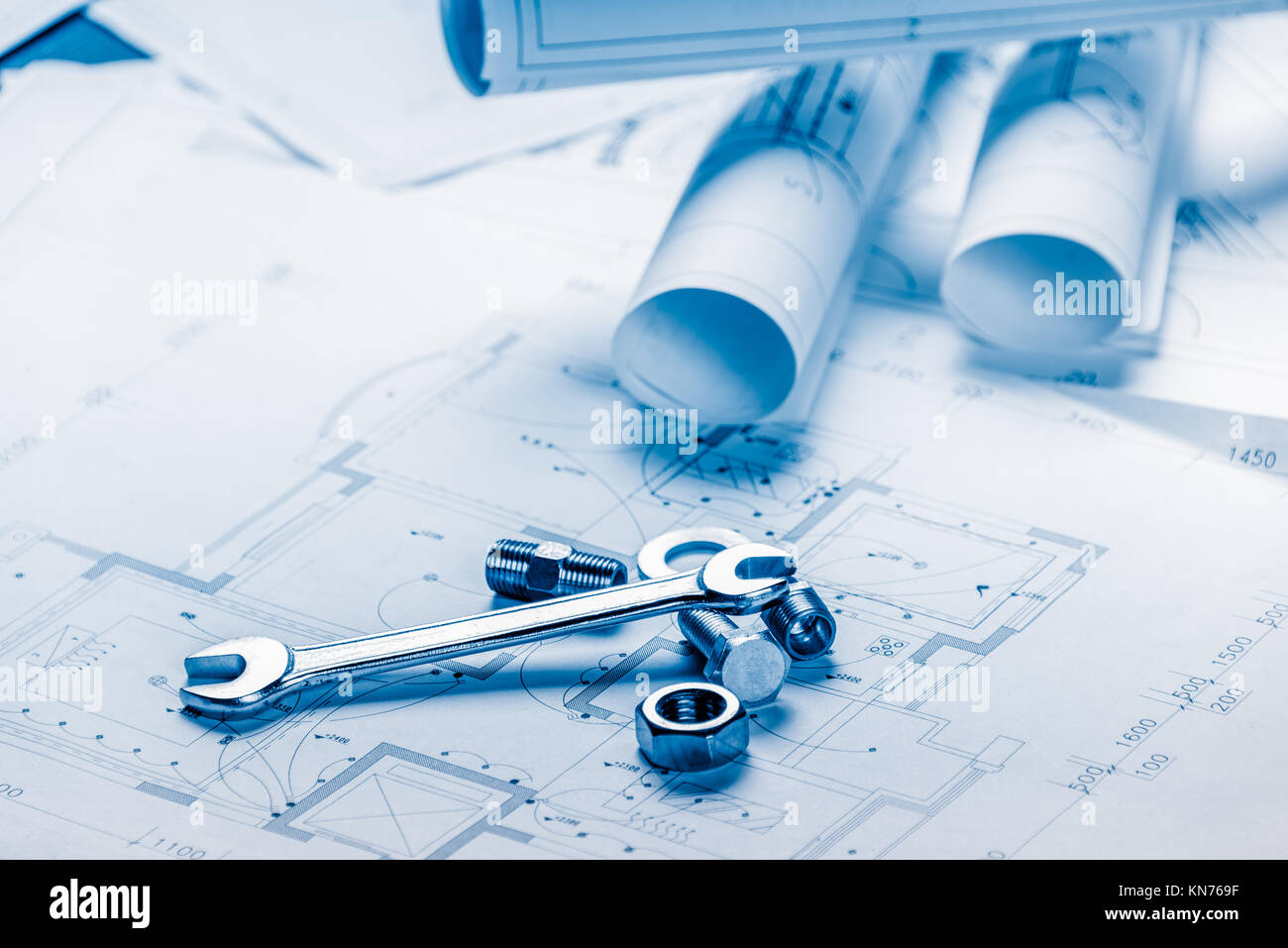 detail shot of Architectural blueprints Stock Photo - Alamy