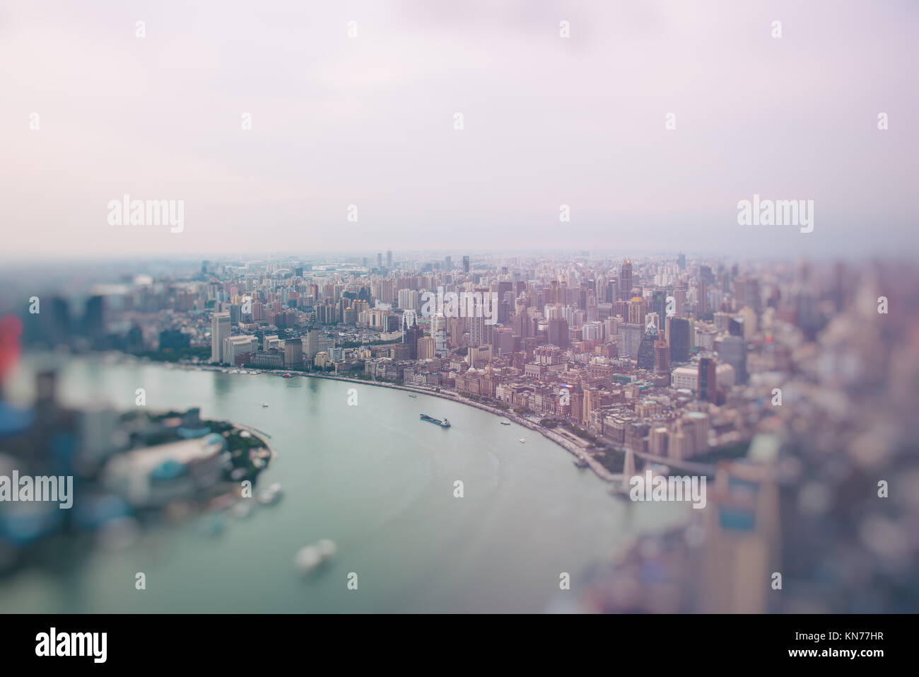 Aerial view of Shanghai skyline of China Stock Photo - Alamy