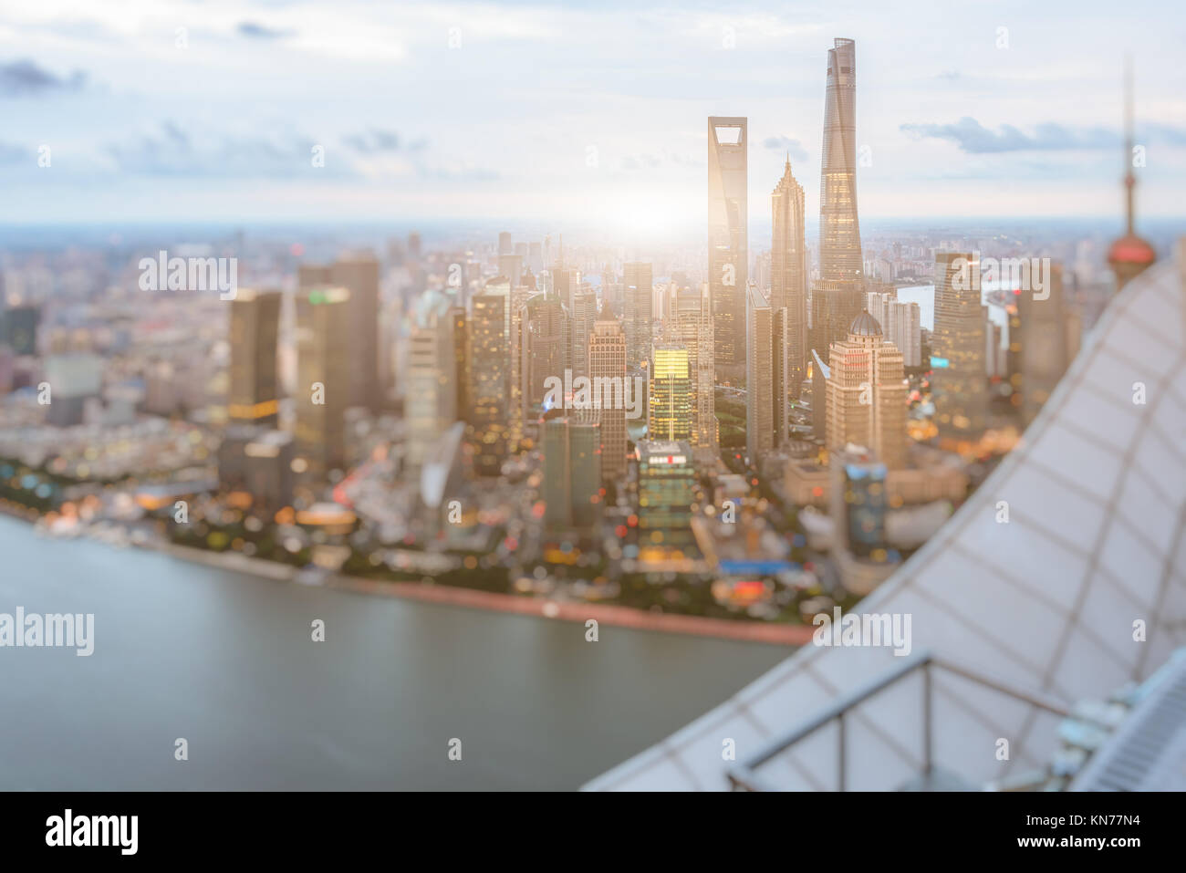 Aerial view of Shanghai skyline of China Stock Photo - Alamy