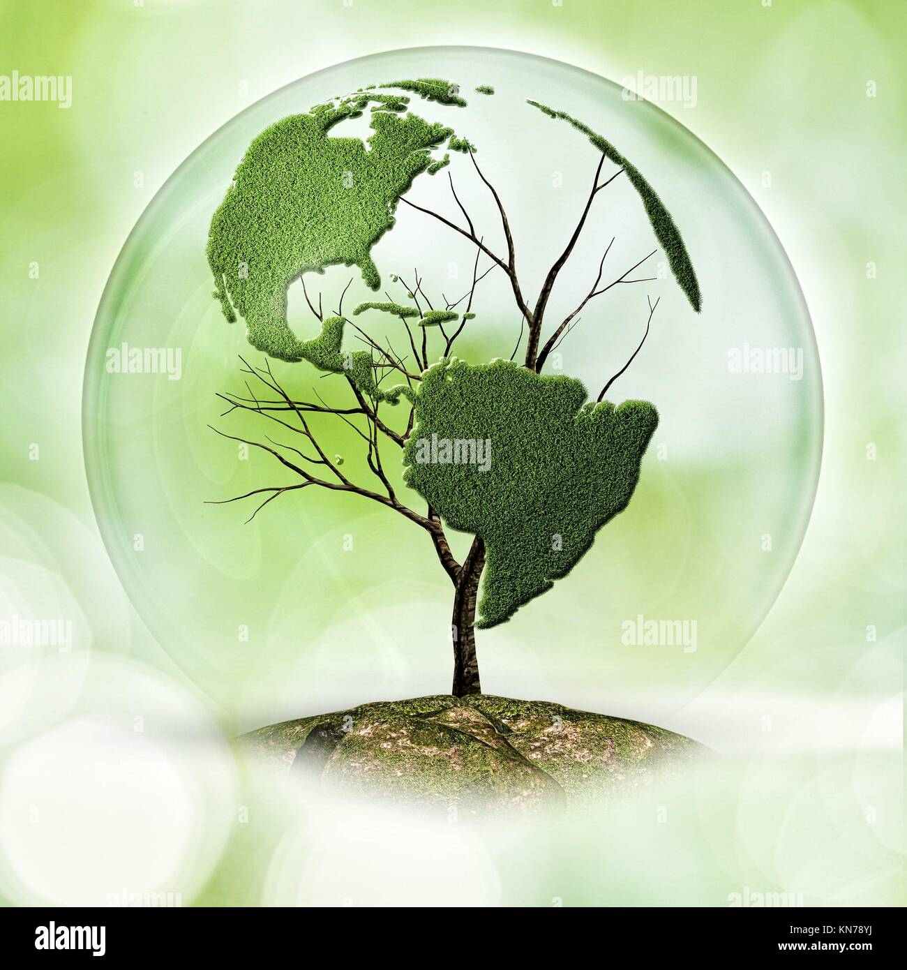 Earth tree, abstract eco backgrounds Stock Photo - Alamy