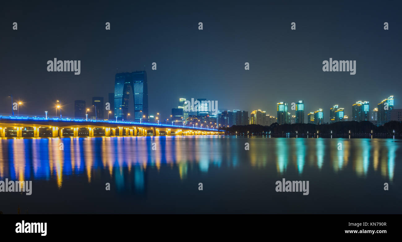 The Gate of the Orient by the Jinji Lake in Suzhou,China Stock Photo ...
