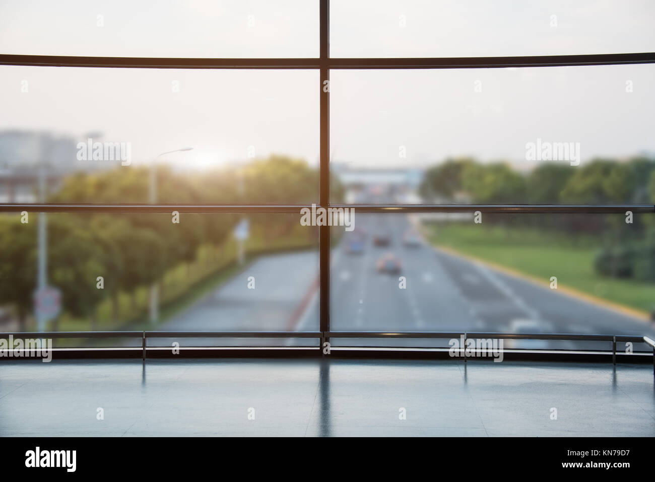 Cityscape Viewed Through Window in Shanghai,China Stock Photo - Alamy