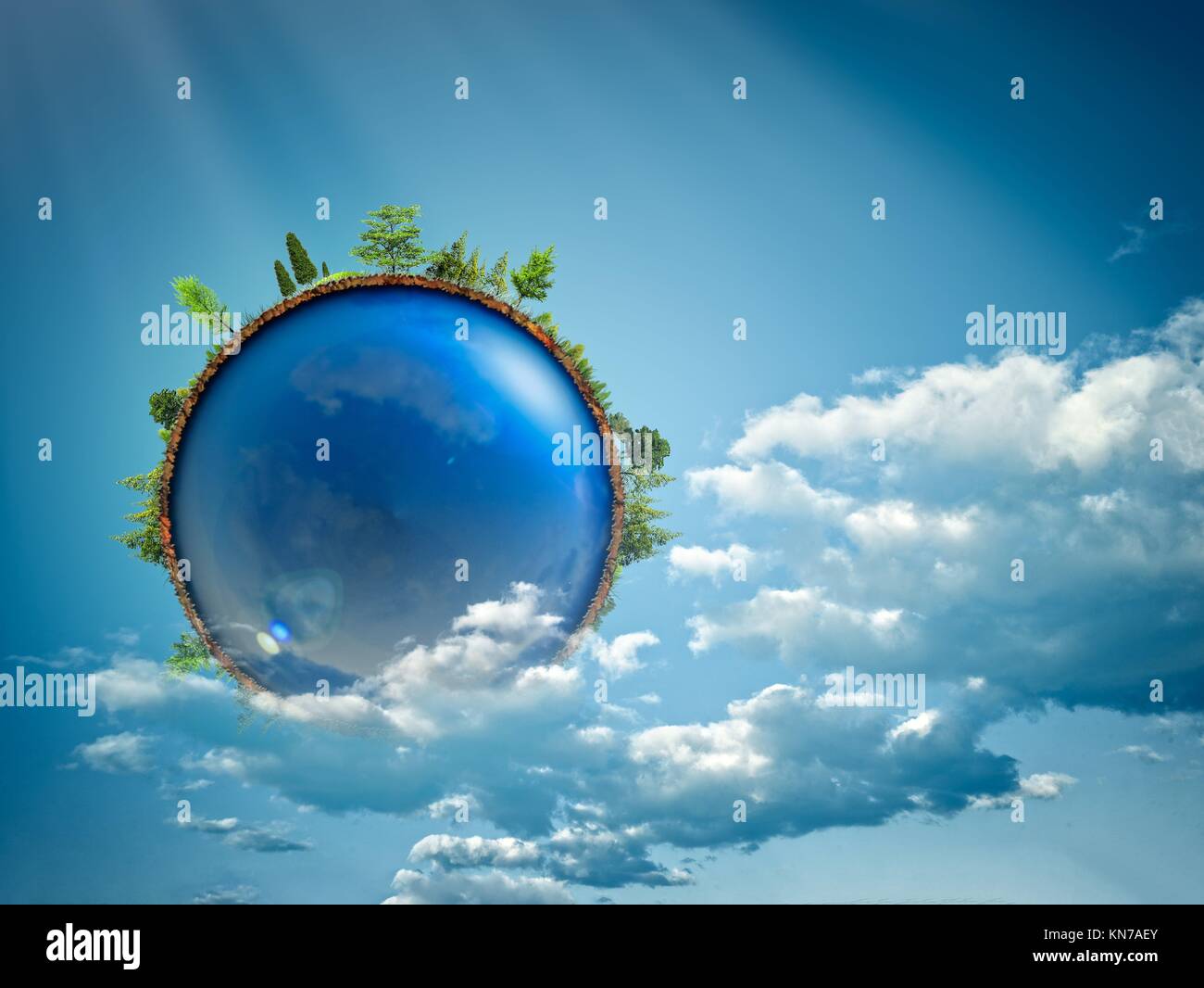 Ecological floating island hi-res stock photography and images - Alamy