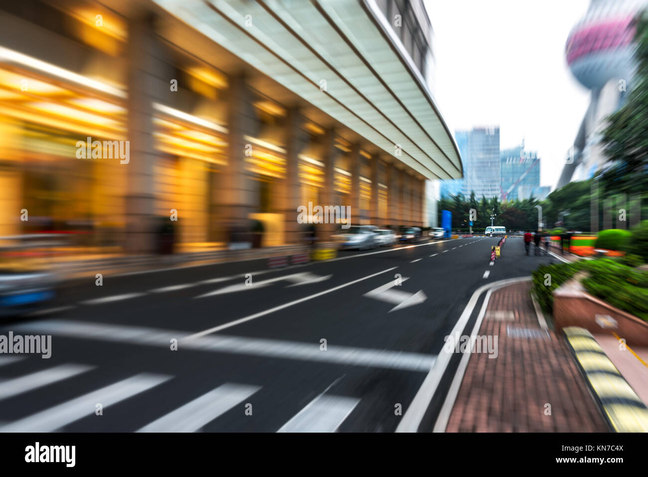 empty asphalt road with cityscape in Shanghai,China Stock Photo - Alamy