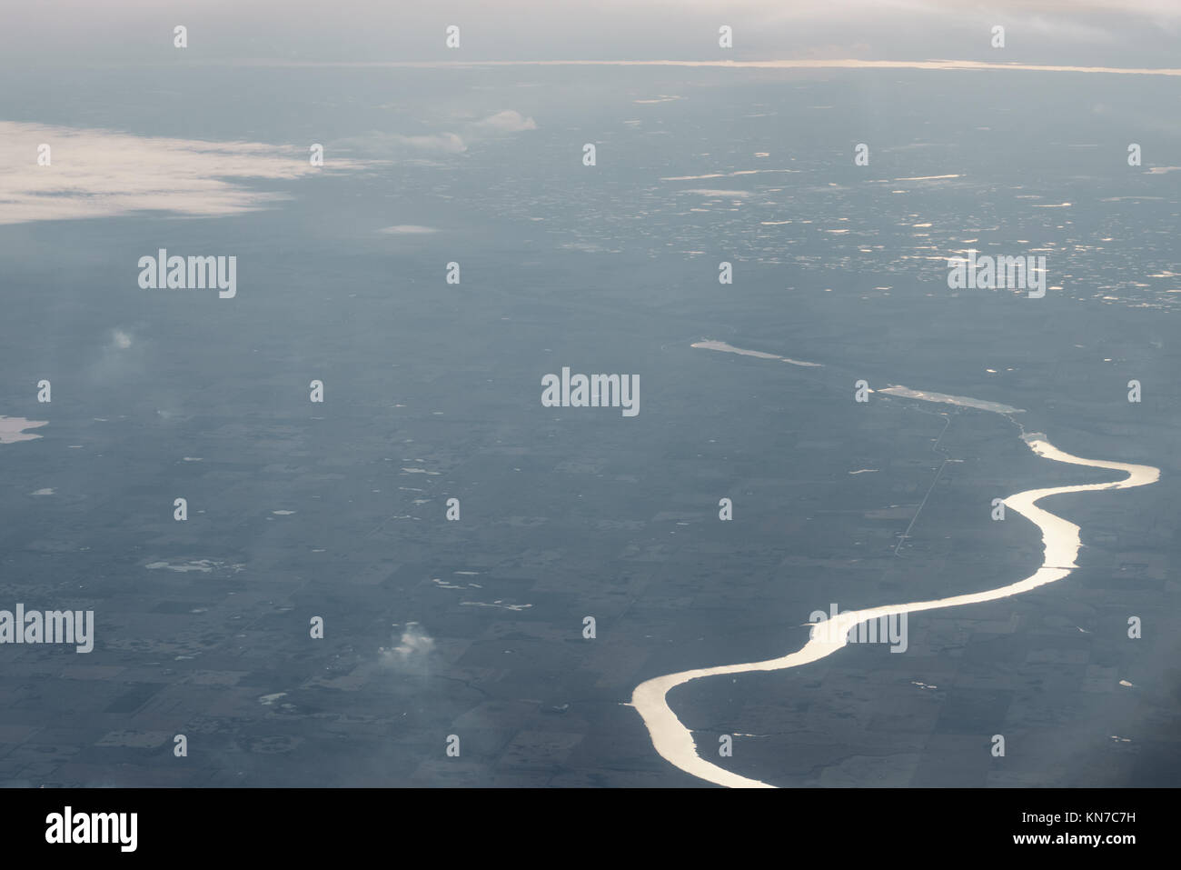Airplane shot flying over clouds hi-res stock photography and images ...