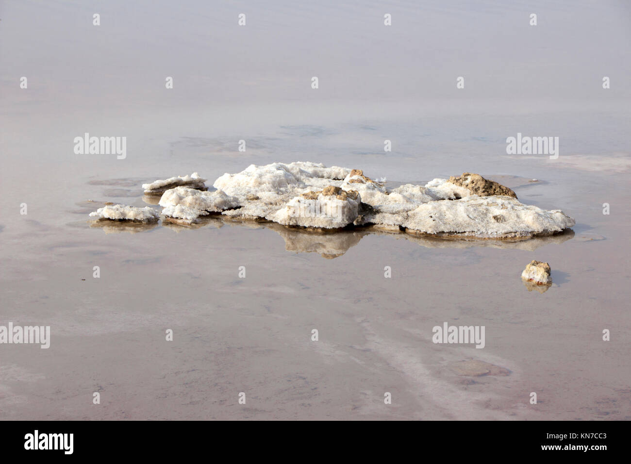 A rock covered with salt in Torrevieja’s salt lake Stock Photo - Alamy