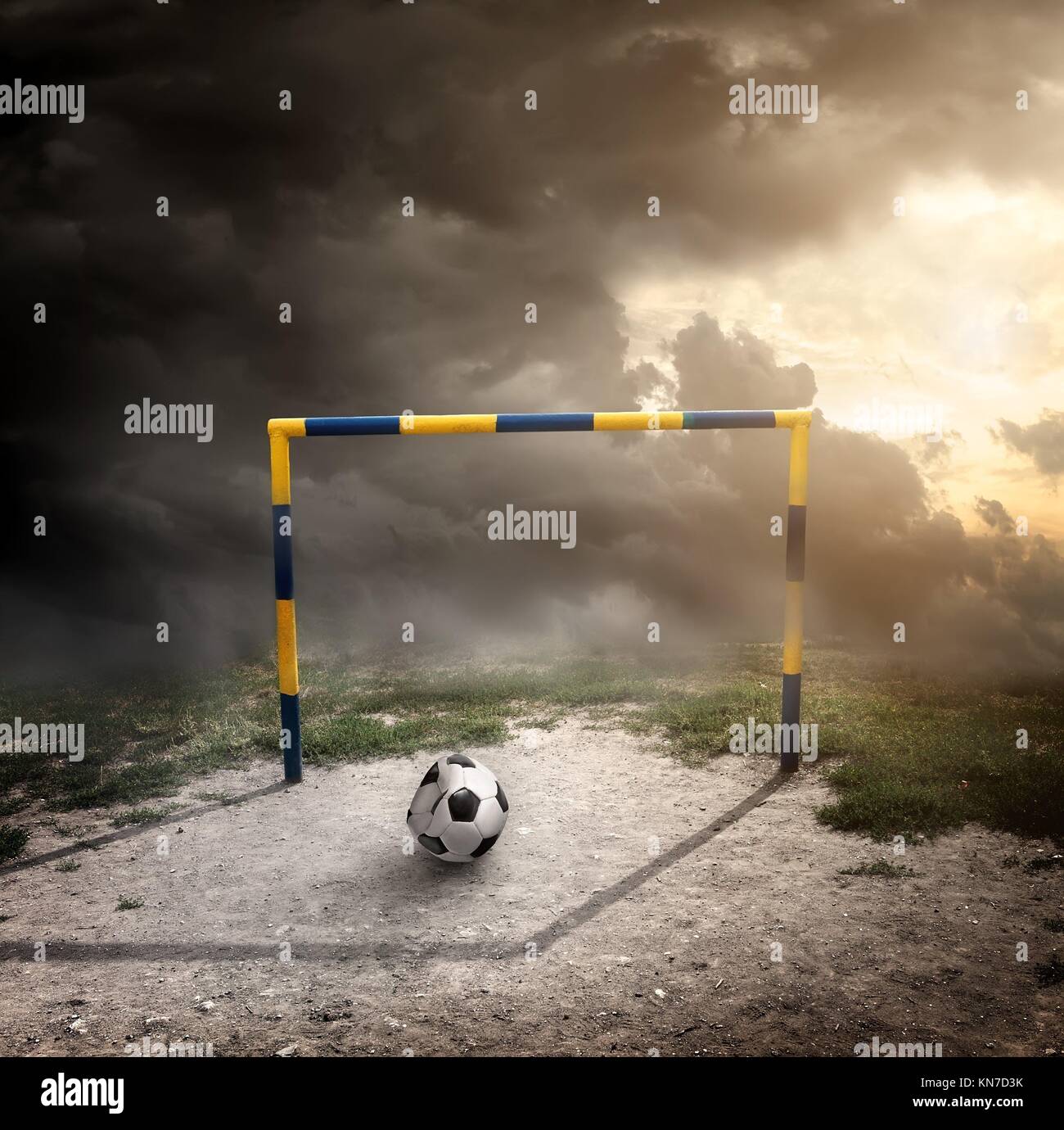 Deflated football hi-res stock photography and images - Alamy