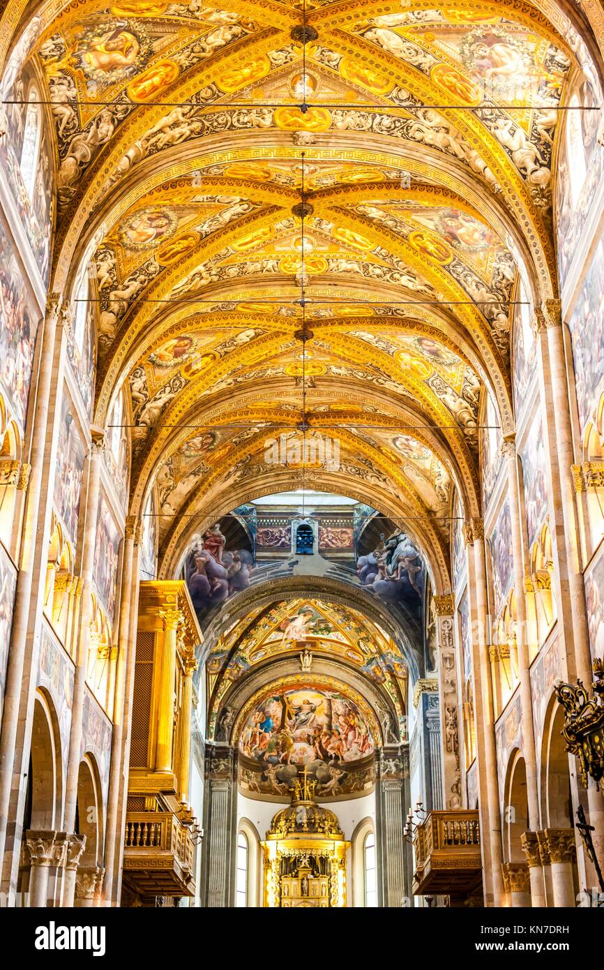 interior of Parma Cathedral, Emilia-Romagna, Italy Stock Photo - Alamy
