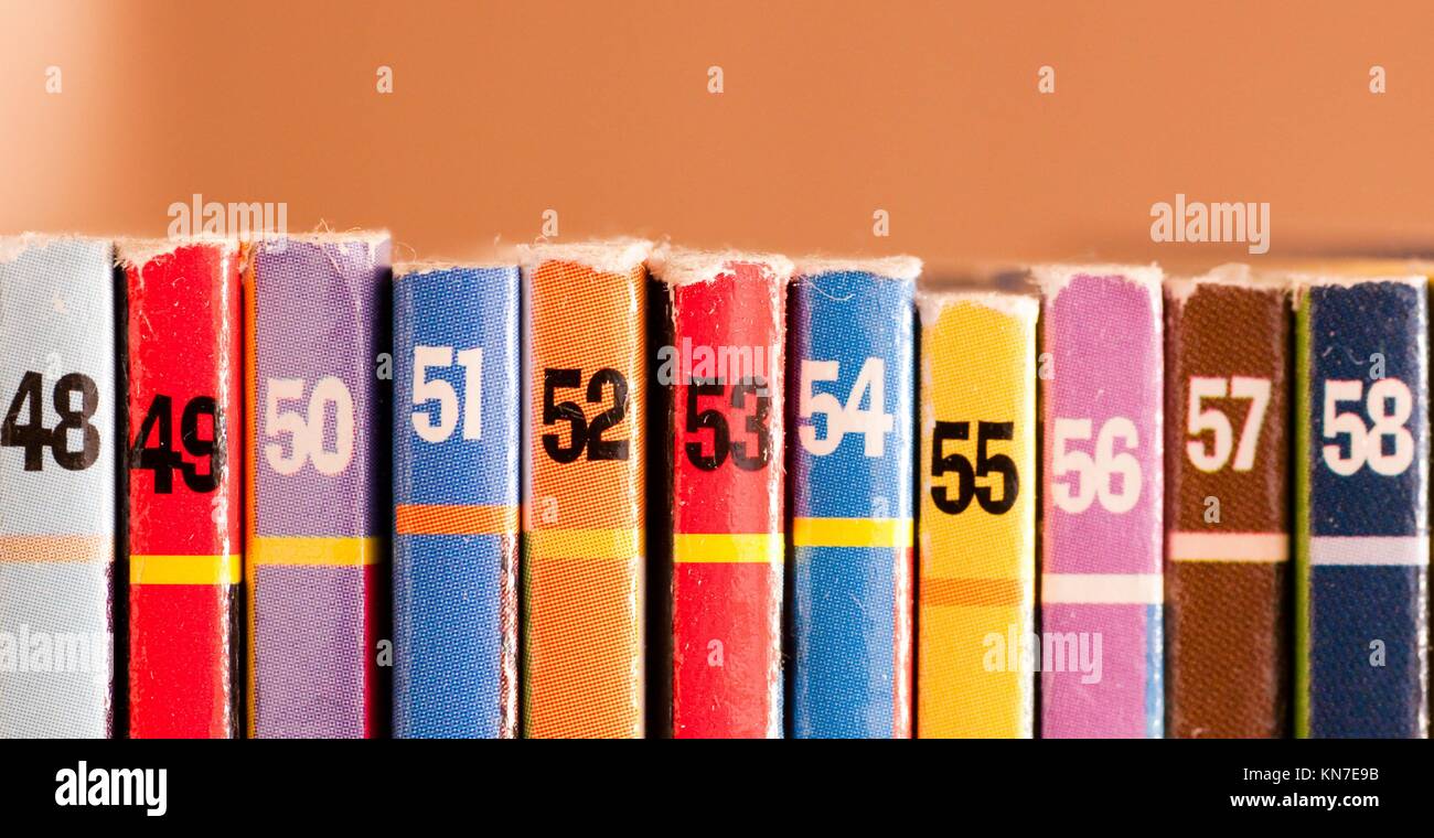 Numbers on colored background, part of a comics collection Stock Photo ...