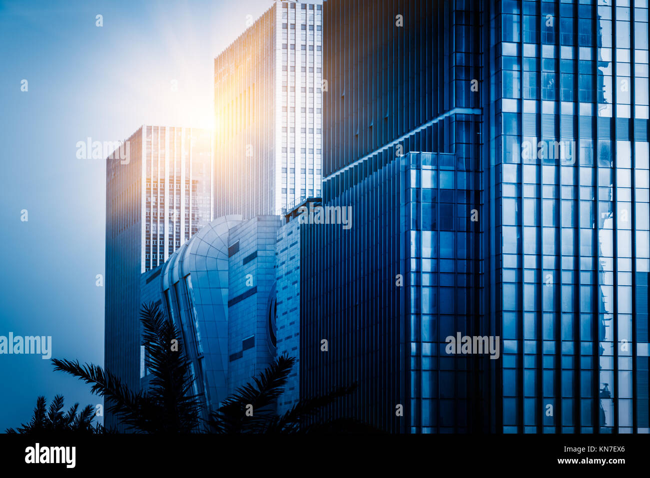 Close-Up Of Modern Office Buildings,Shenzhen,China Stock Photo - Alamy
