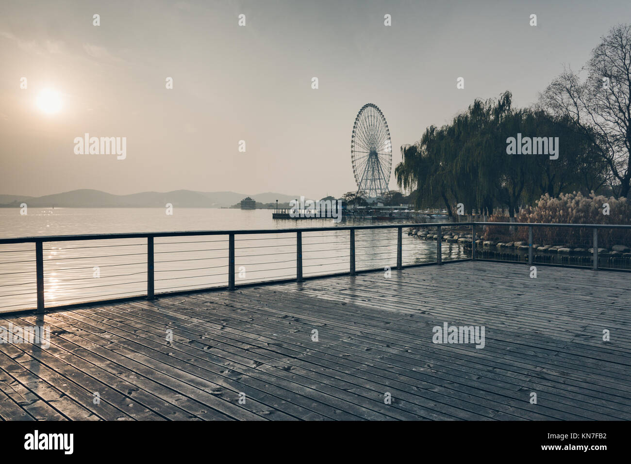 view in Wuxi Lihu natural park of China Stock Photo - Alamy