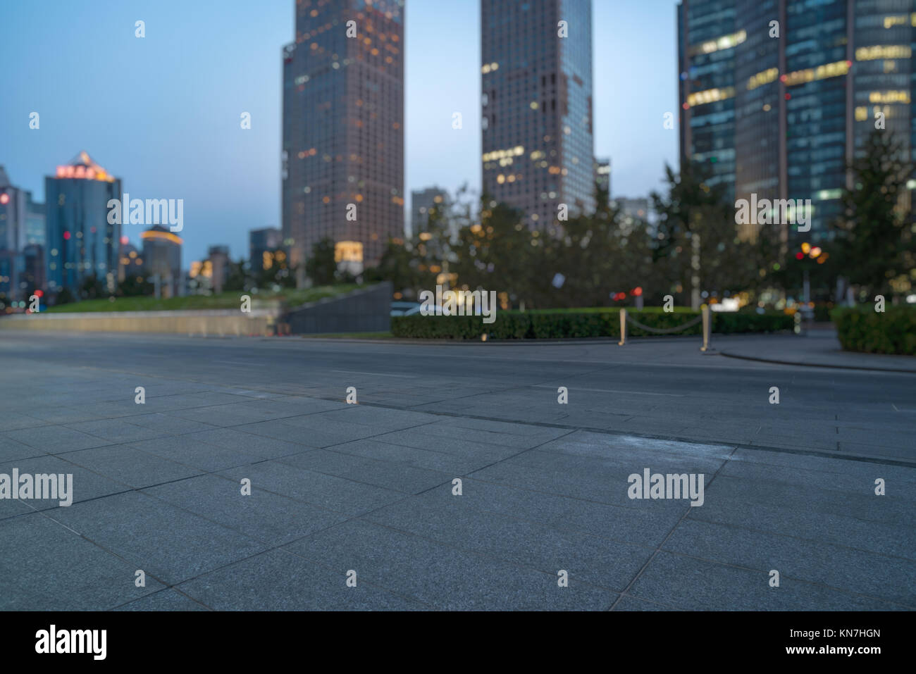view of city square in China Stock Photo - Alamy