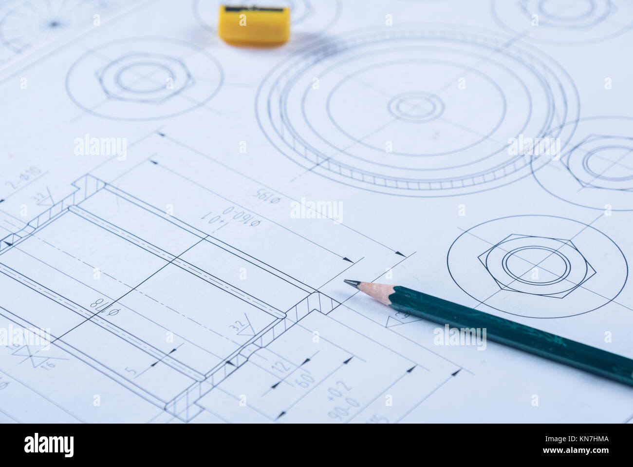 detail shot of Architectural blueprints Stock Photo - Alamy