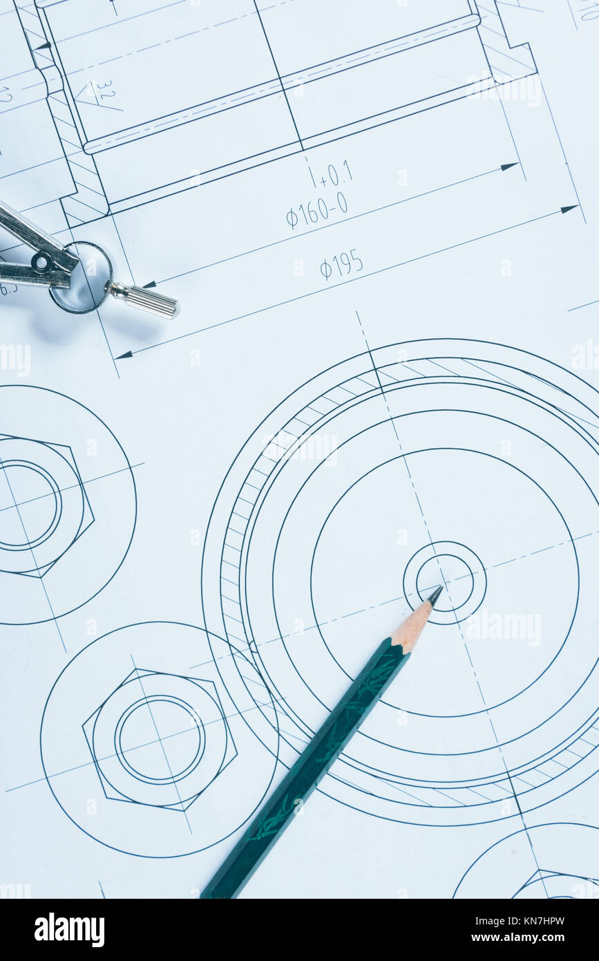 detail shot of Architectural blueprints Stock Photo - Alamy