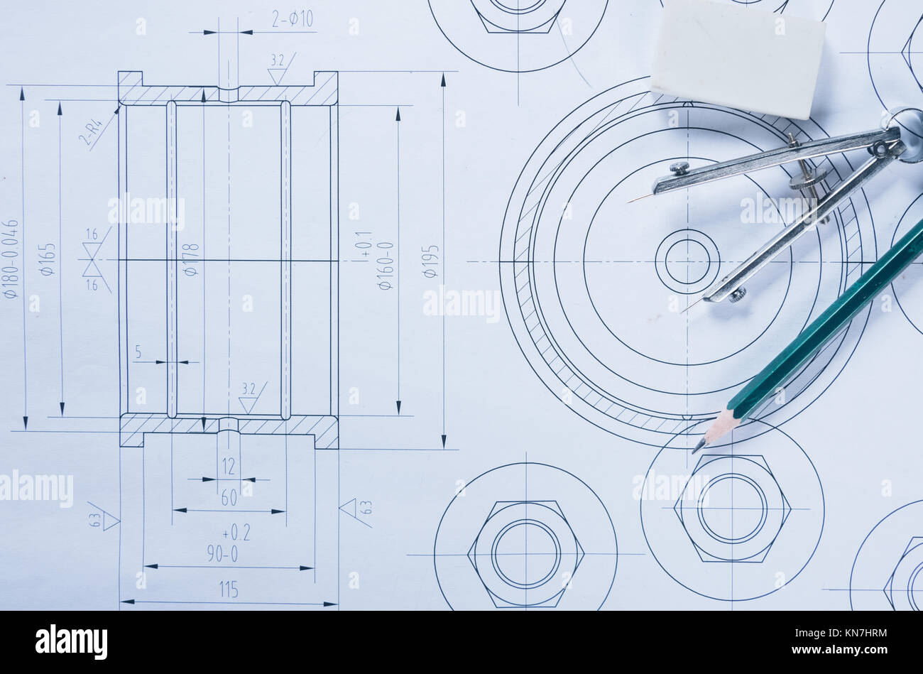 detail shot of Architectural blueprints Stock Photo - Alamy