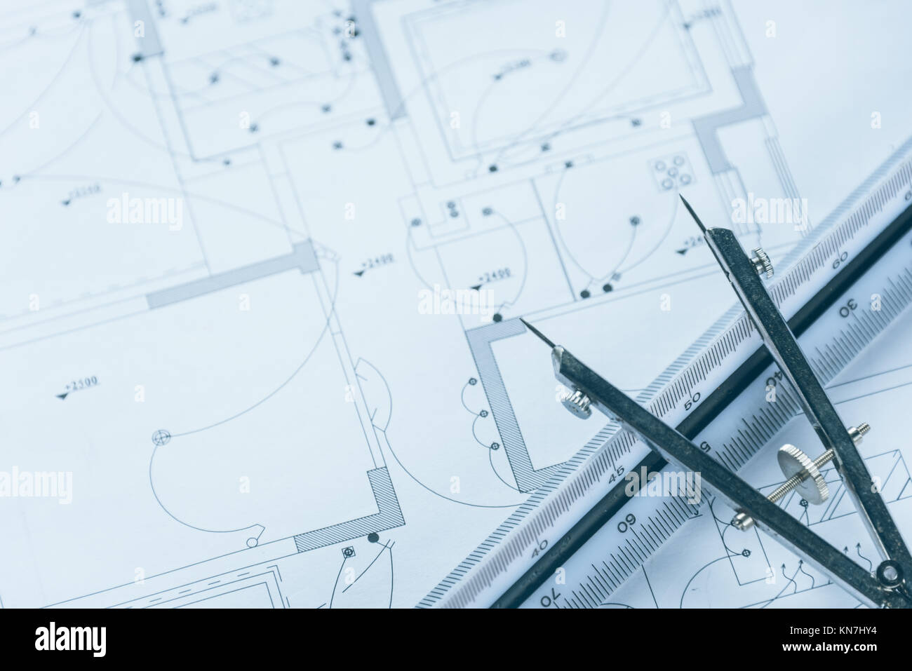 detail shot of Architectural blueprints Stock Photo - Alamy