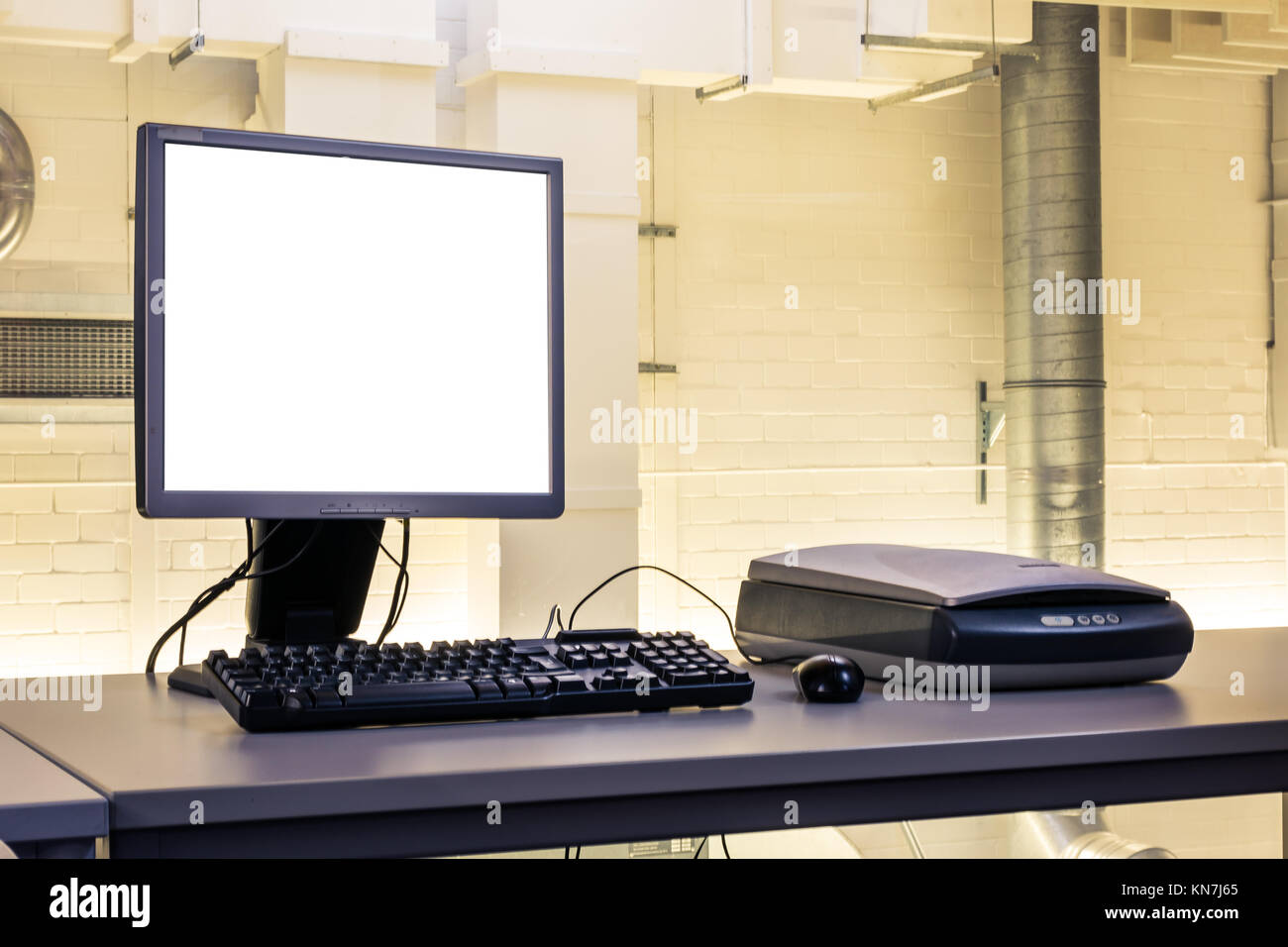 Factory Industrial Computer Workdesk Maintenance Control Panel Yellow ...