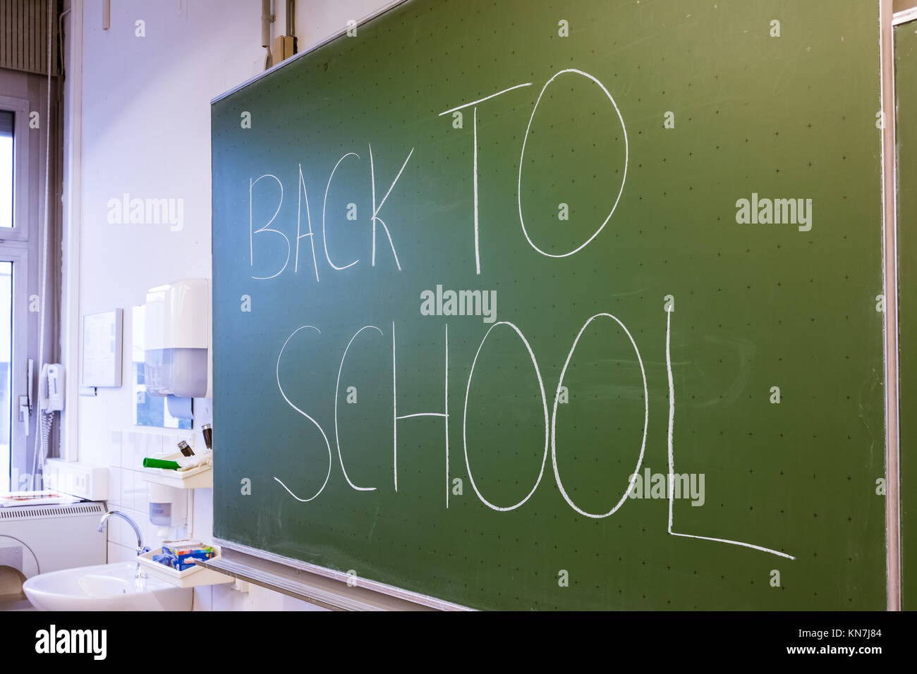 Teacher Writing on Green Chalkboard Professor University White Chalk ...