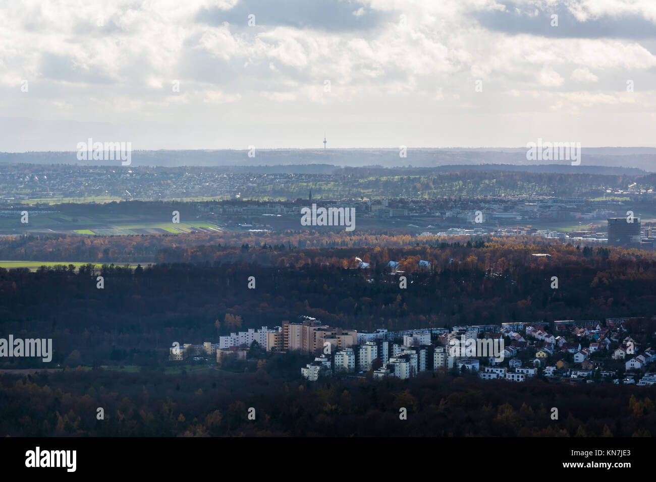 Stuttgart Landscape Kessel from Above Aerial View Clouds Beautiful Day ...