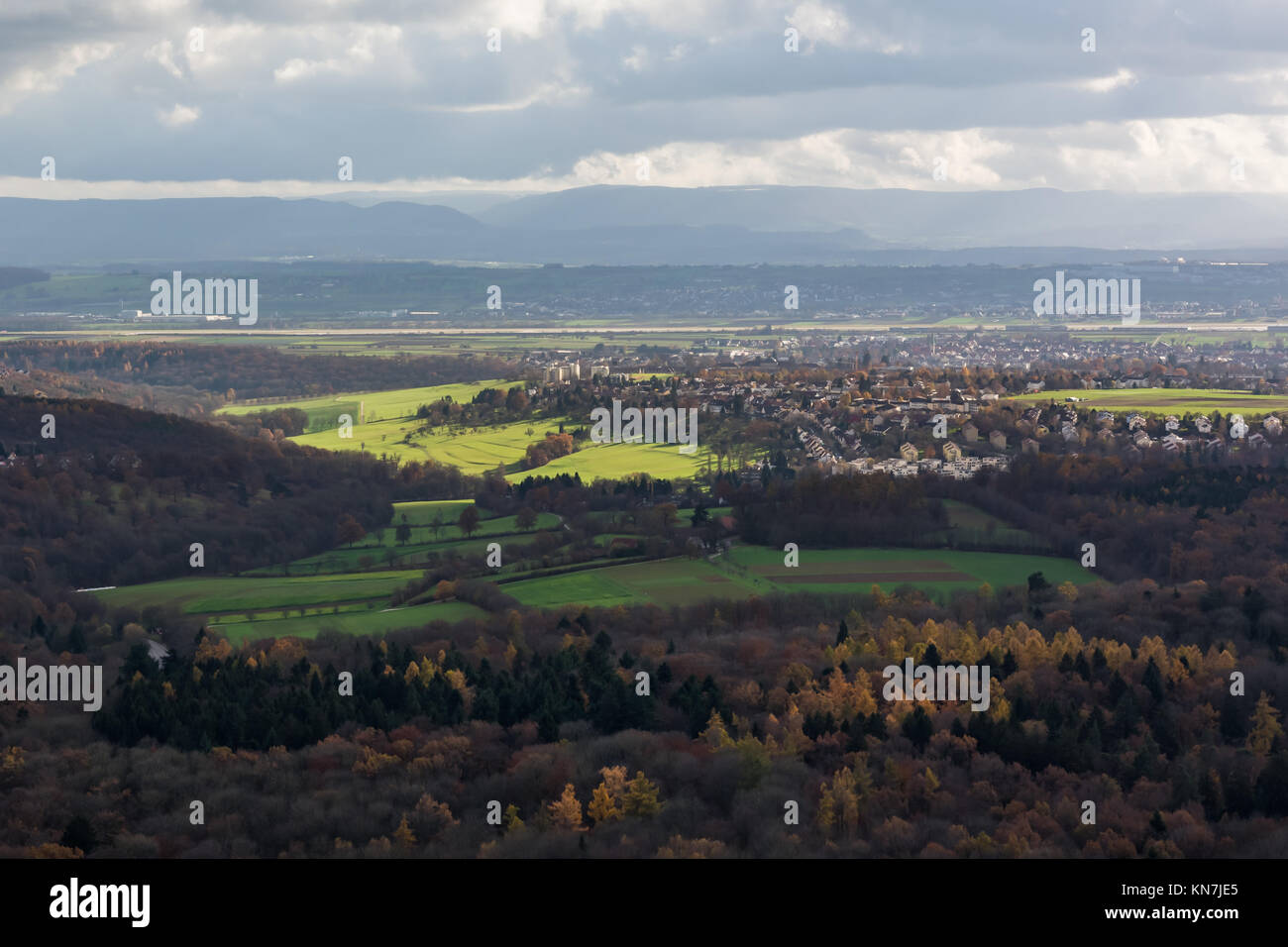 Stuttgart Landscape Kessel from Above Aerial View Clouds Beautiful Day ...