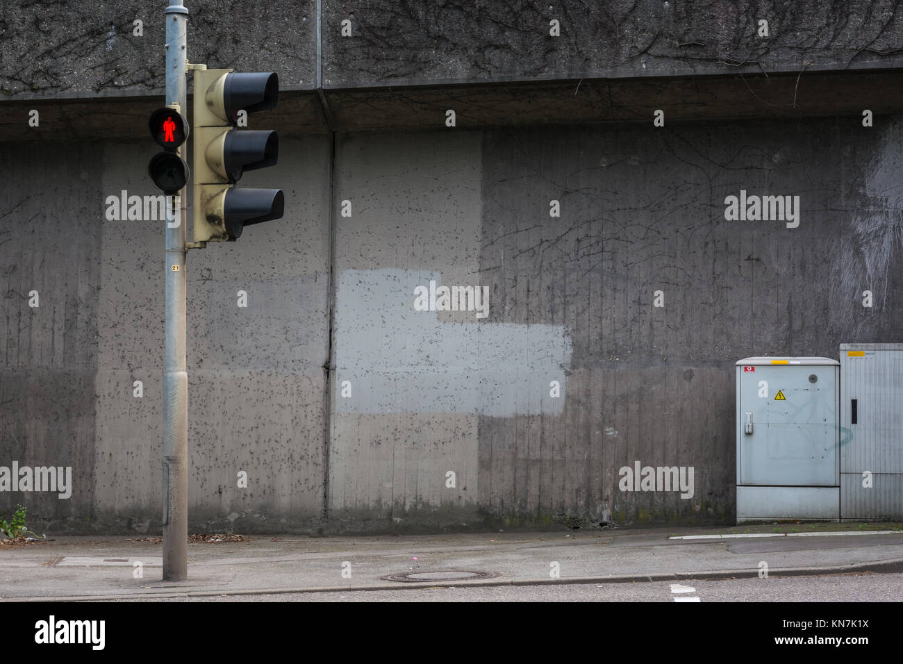 Crosswalk Background Red Light Concrete City Urban Scene Stock Photo ...