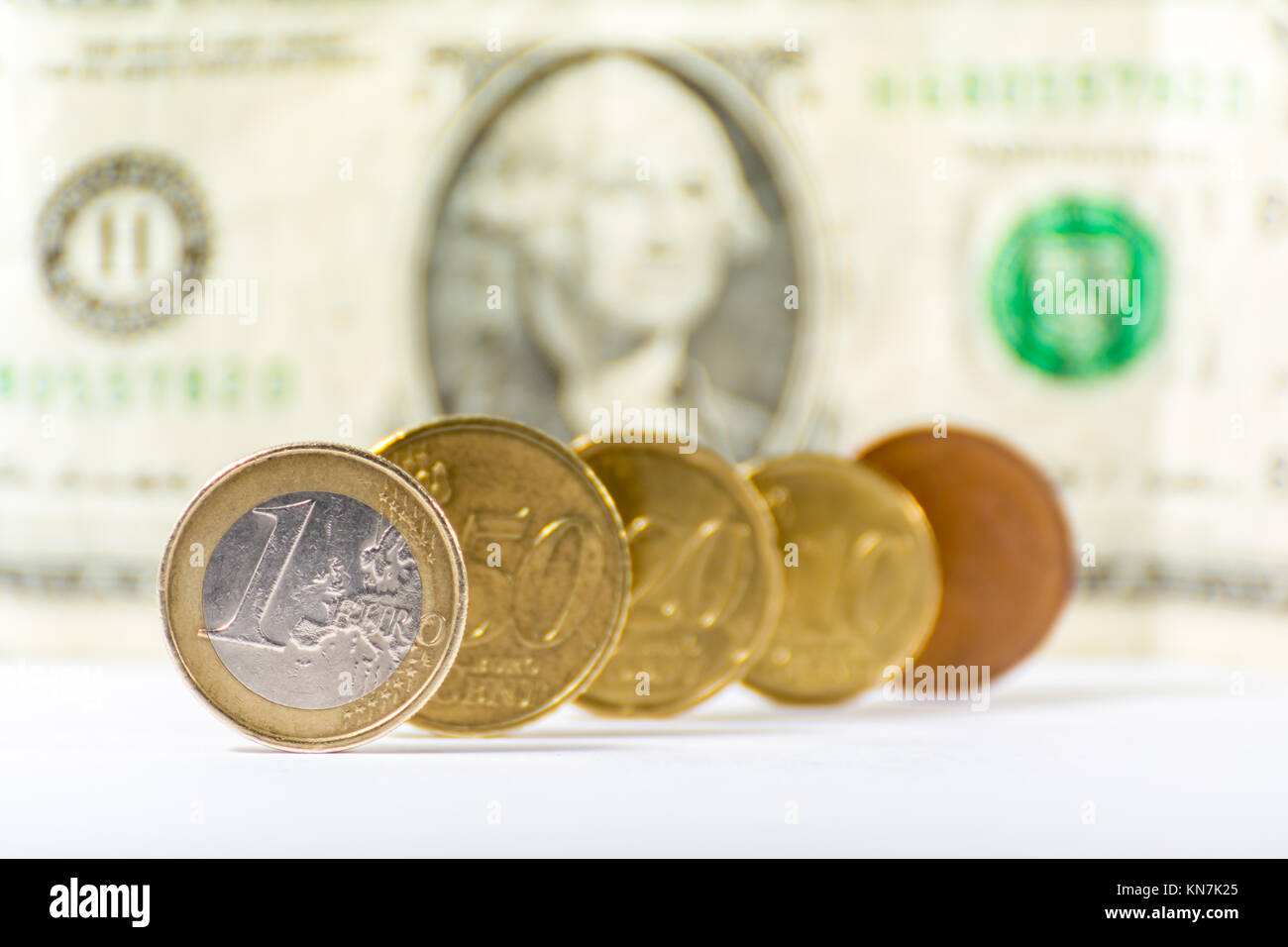 Euro Coins Currency Concept European Value Finance Isolated White ...