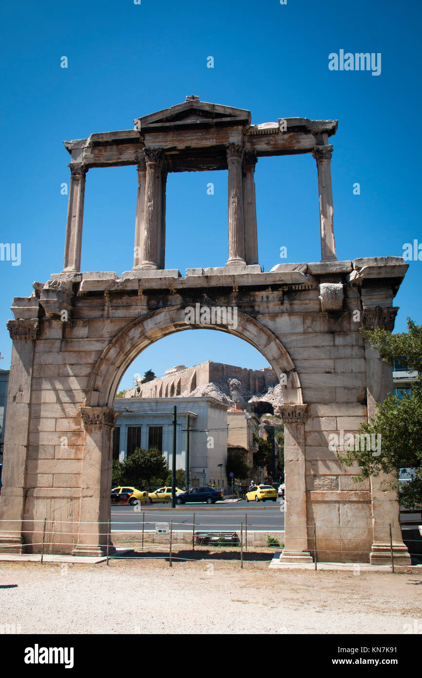 The Athens gate in Athens, the capital of Greece Stock Photo - Alamy