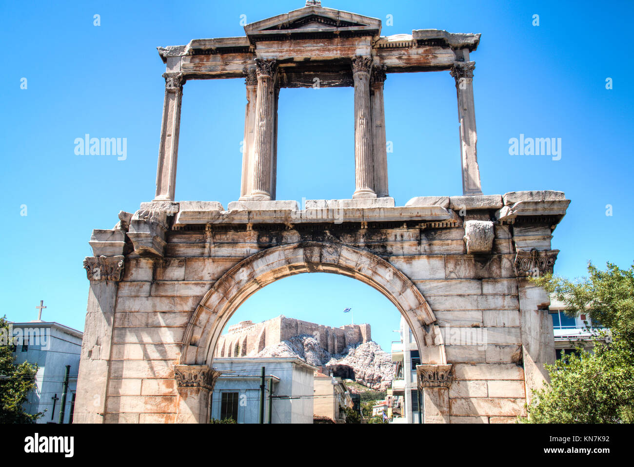 The Athens gate in Athens, the capital of Greece Stock Photo - Alamy