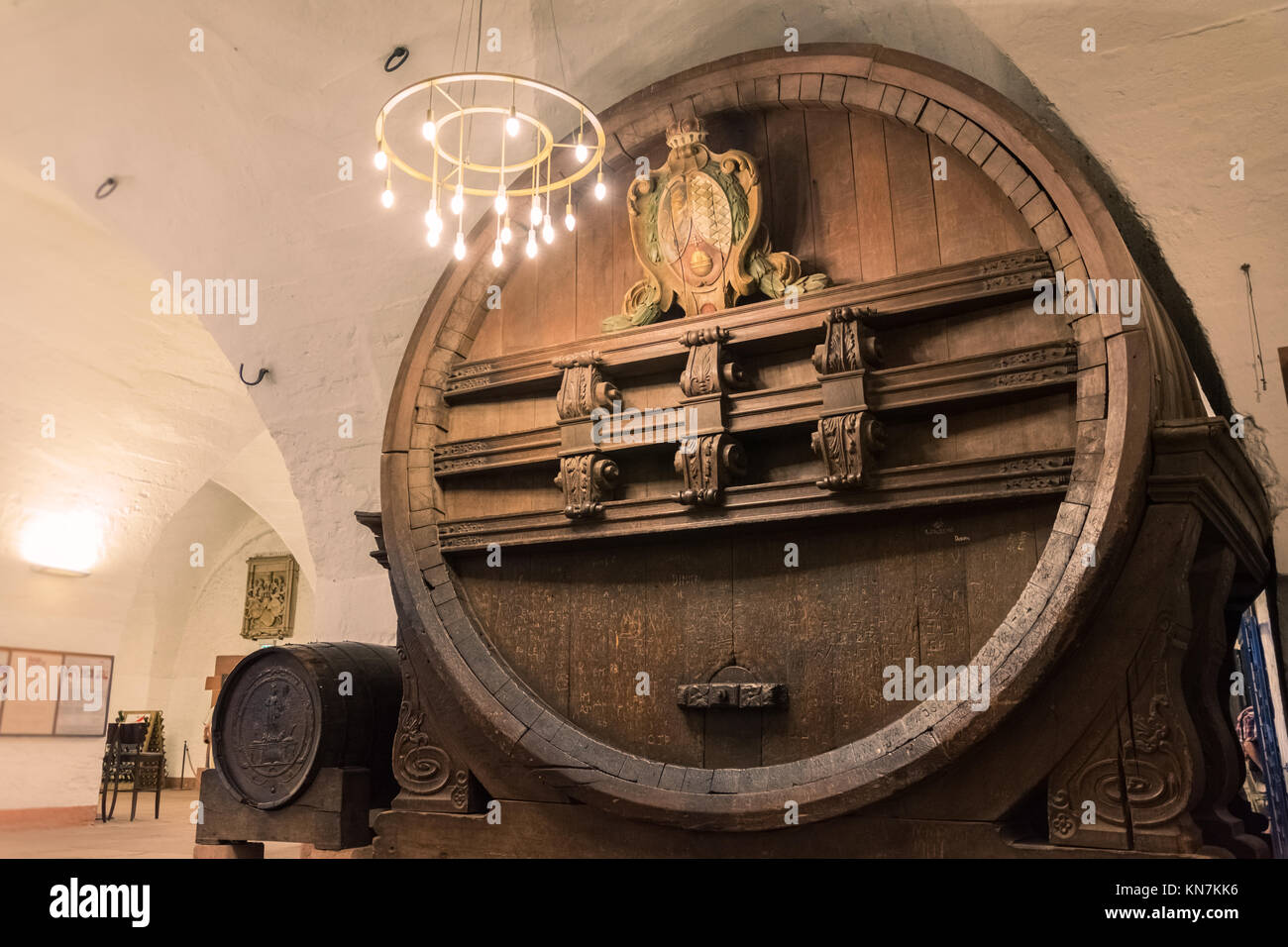 Huge Storage Beer Barrel Historical Ancient Impressive Indoor Castle ...