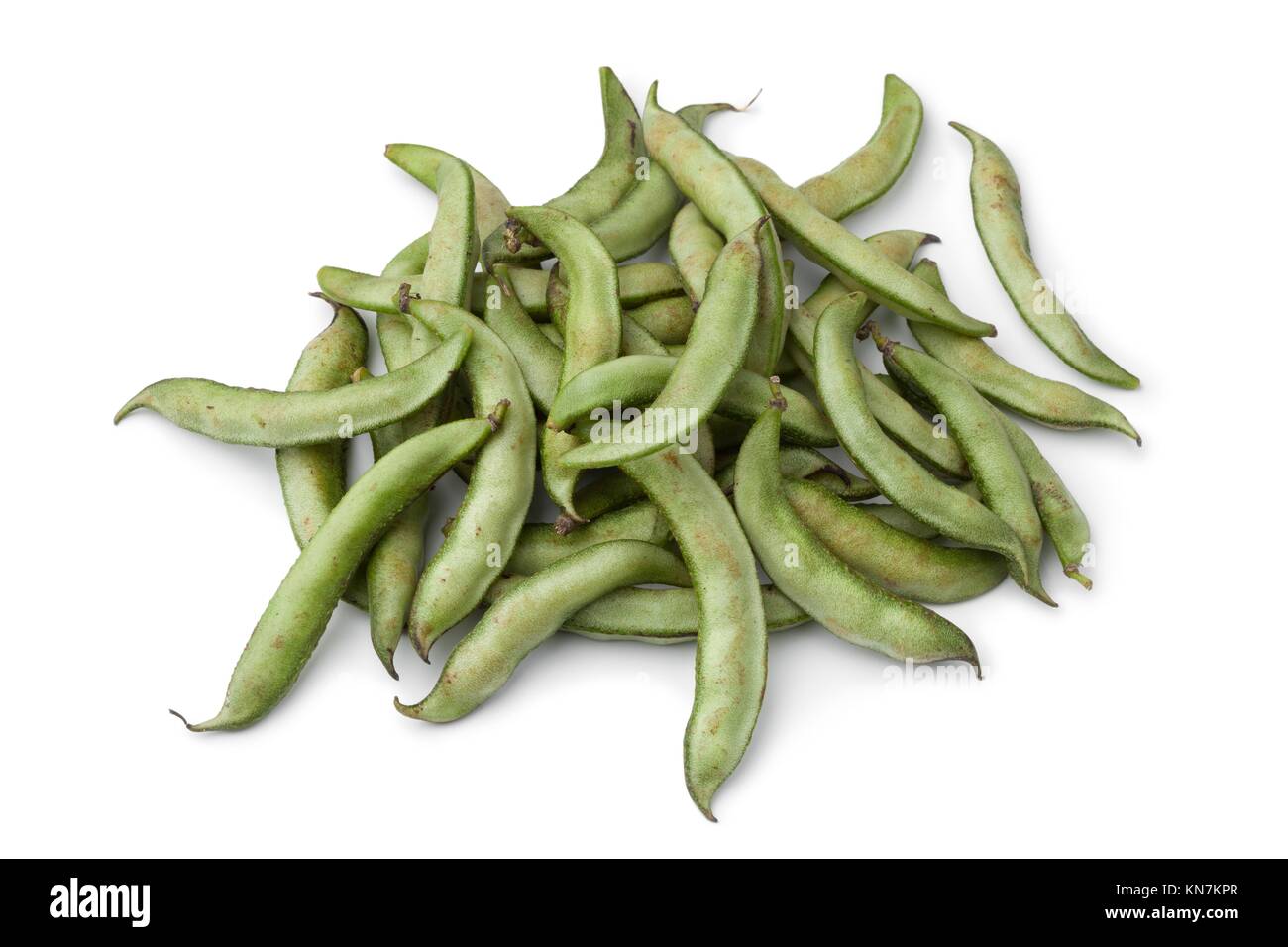 Heap mof fresh soybeans in the pod on white background Stock Photo - Alamy
