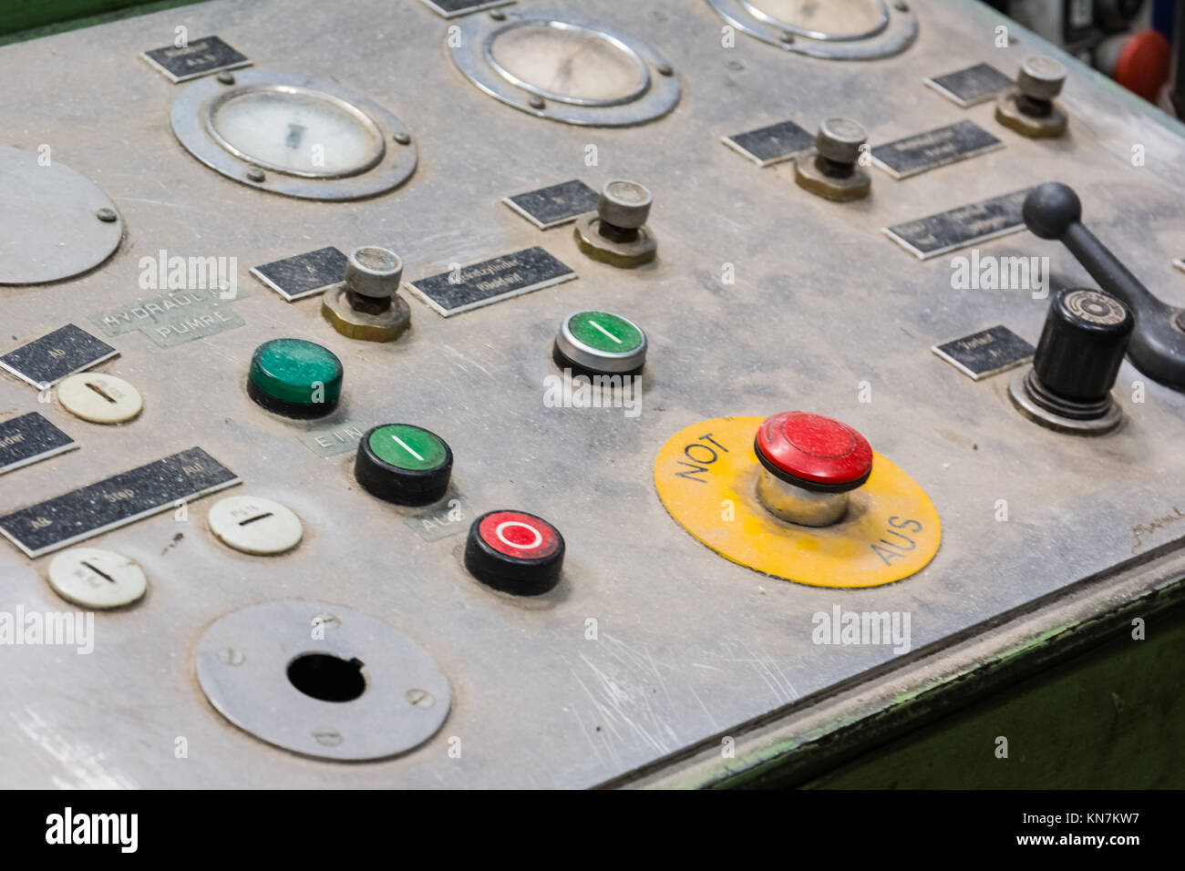 Emergency Stop Button Control Panel Industrial Buttons Many Yellow ...