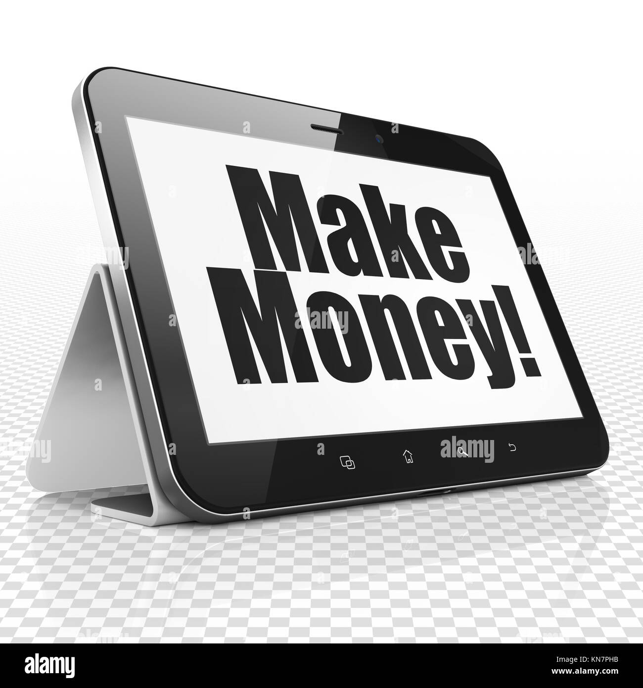 Business concept: Tablet Computer with Make Money! on display Stock ...