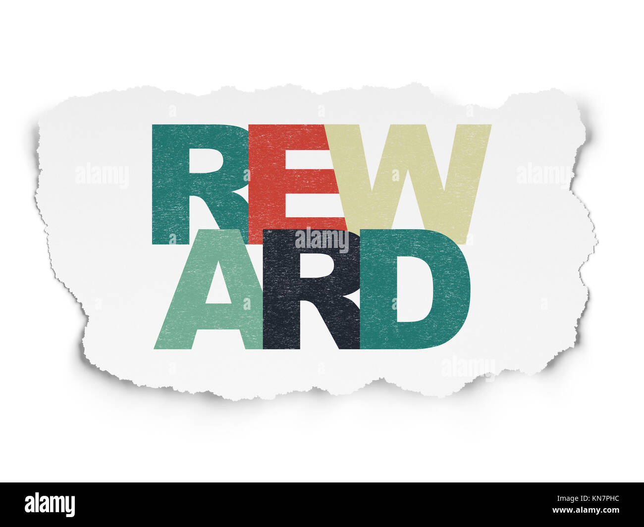 Business concept: Reward on Torn Paper background Stock Photo - Alamy