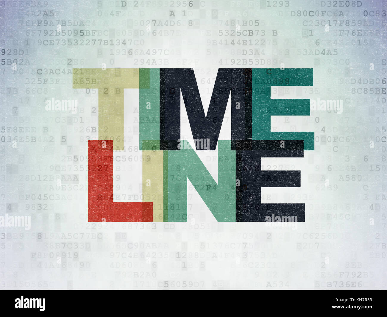 Timeline concept: Timeline on Digital Data Paper background Stock Photo ...