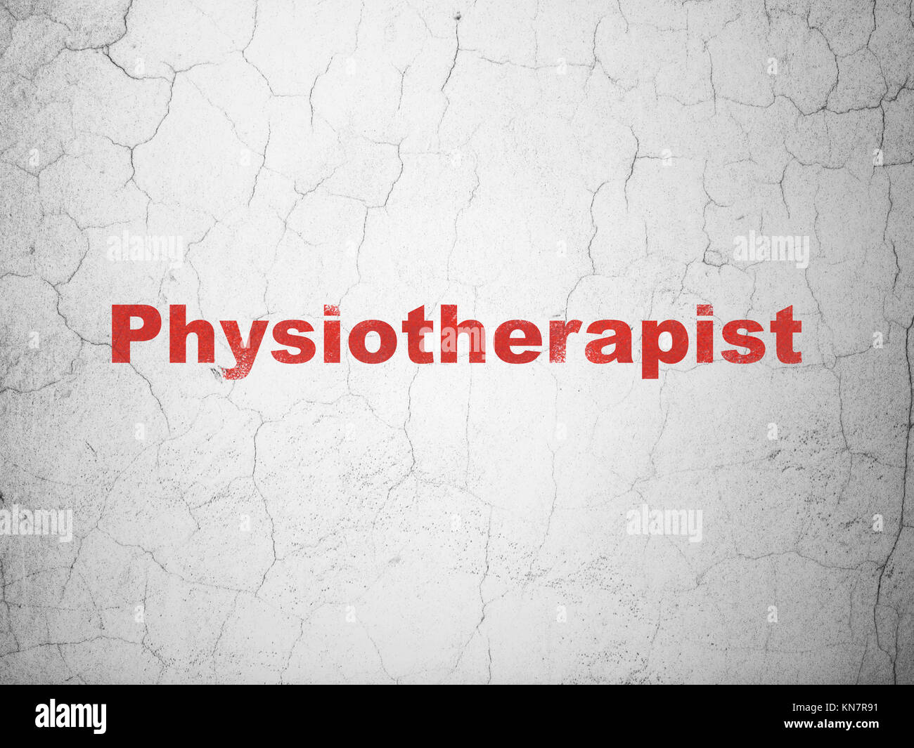 Health concept: Physiotherapist on wall background Stock Photo - Alamy