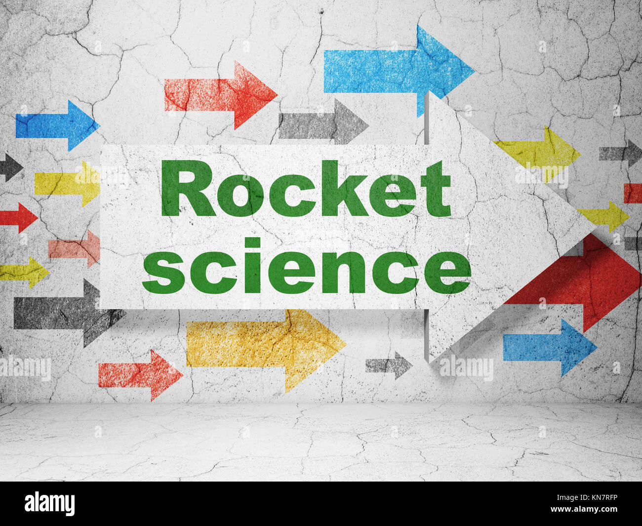 Science concept: arrow with Rocket Science on grunge wall background ...