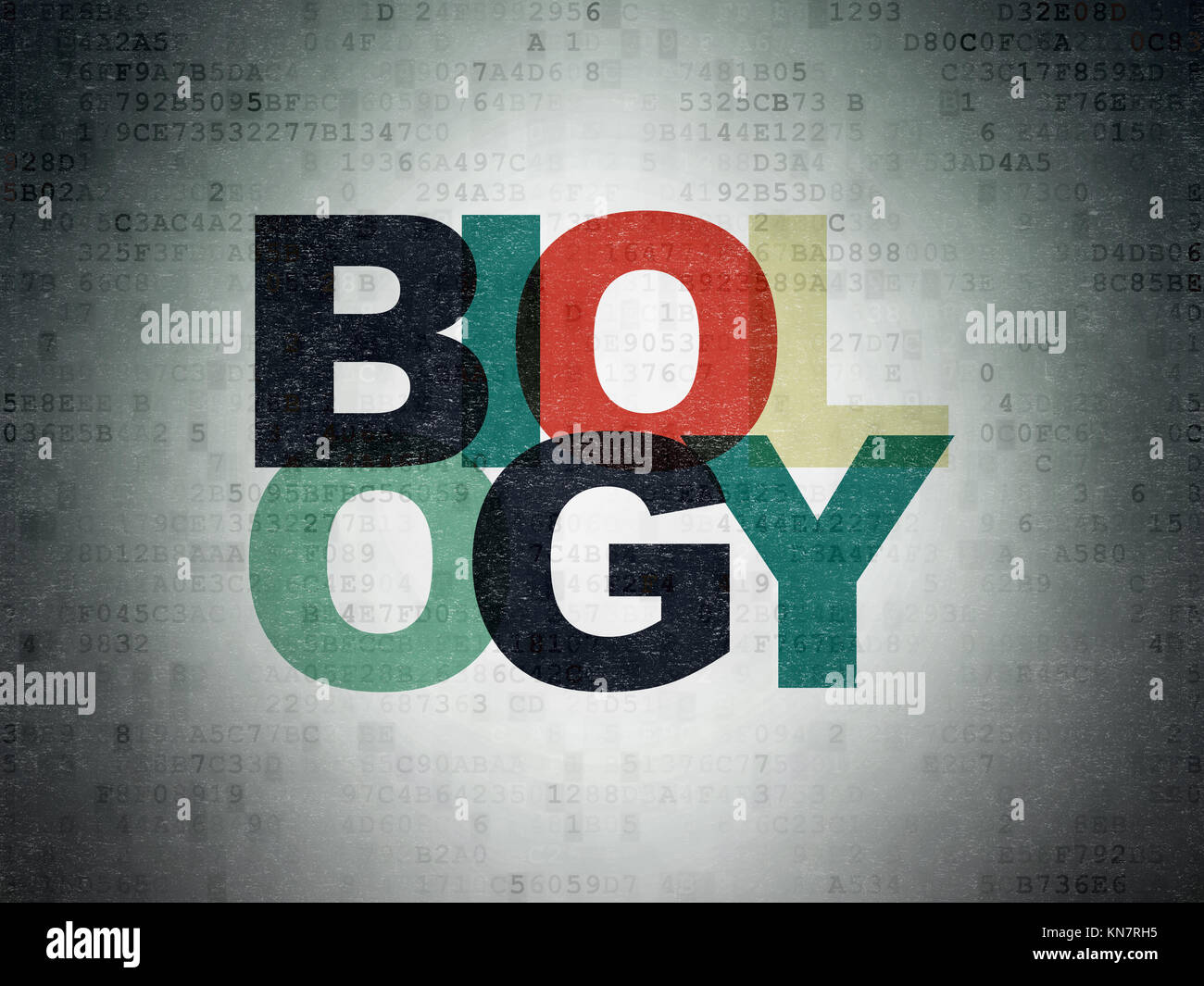 Science concept: Biology on Digital Data Paper background Stock Photo ...