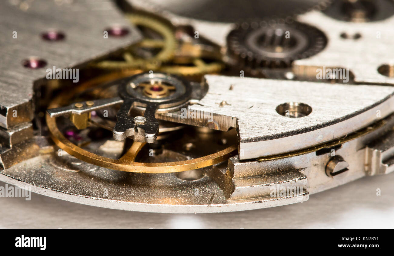 clockwork old mechanical USSR watch, high resolution and detail Stock ...