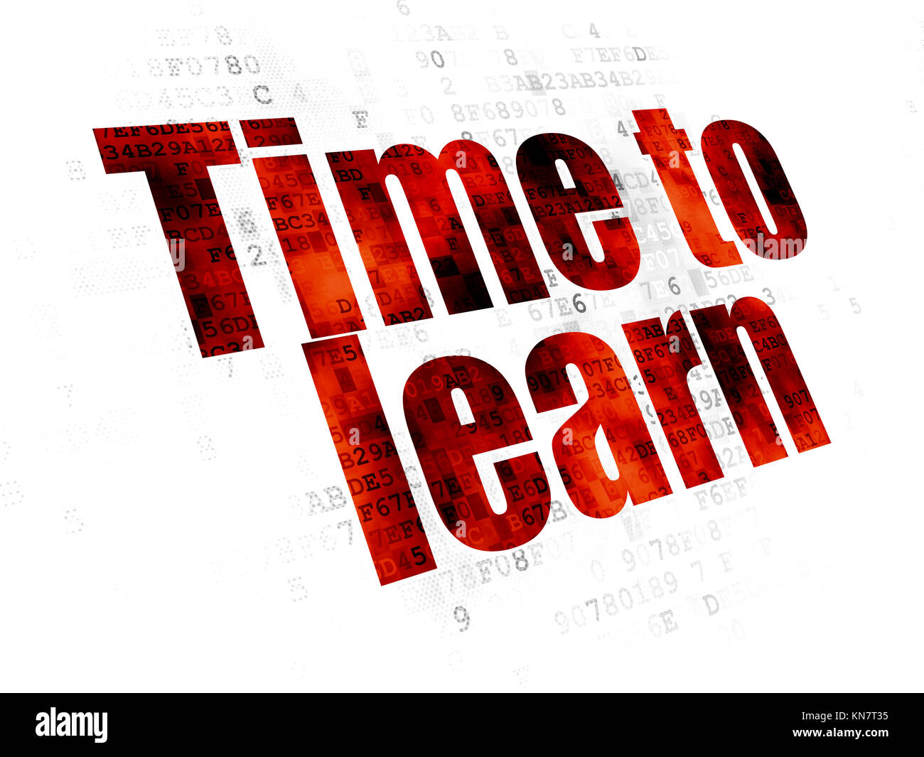 Education concept: Time to Learn on Digital background Stock Photo - Alamy